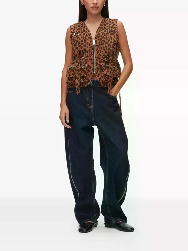 3.1 Phillip Lim Leopard-print Zip-up Vest