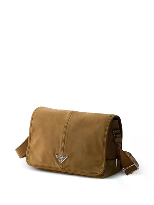 Prada Suede Shoulder Bag - Brown