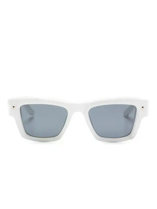 Valentino Garavani Logo-plaque Tinted Sunglasses - White