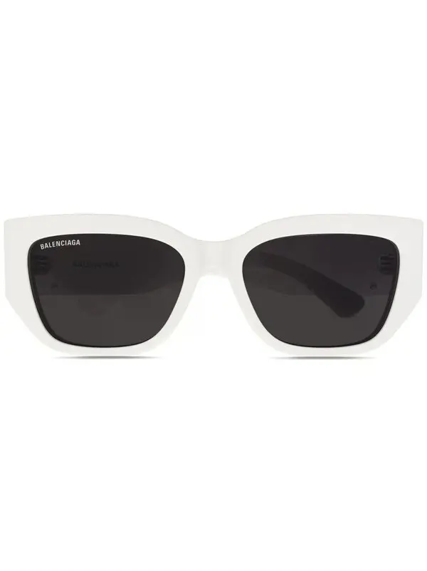 Balenciaga Logo-plaque Sunglasses - White