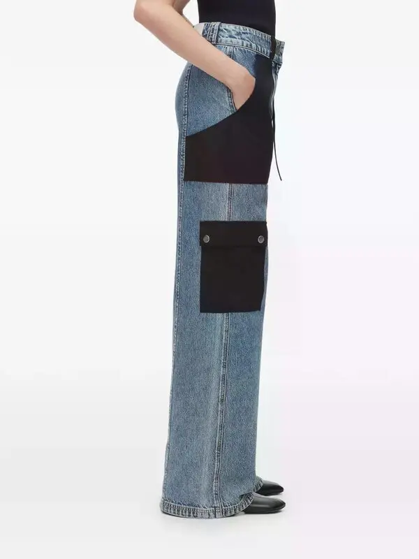 3.1 Phillip Lim Panelled Wide Leg Jeans