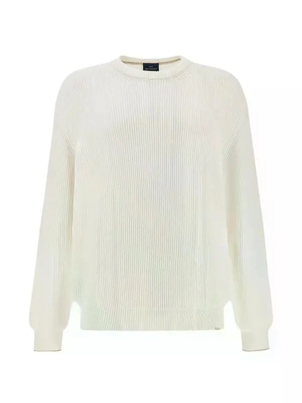 Paul & Shark Crew-neck Cotton Sweater - White