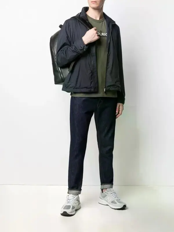 MOORER Hooded Zip-front Jacket
