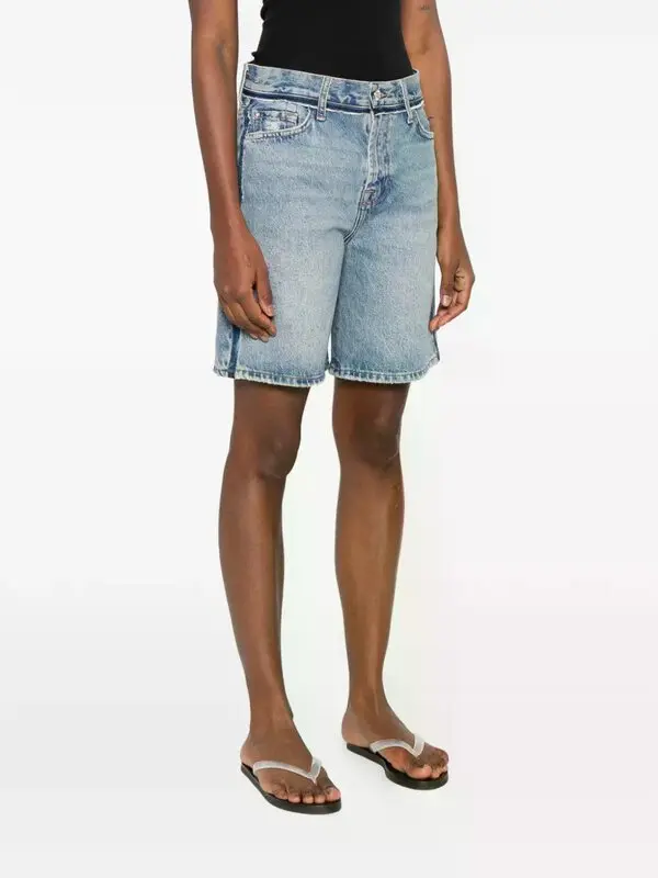 7 For All Mankind Striped Denim Shorts