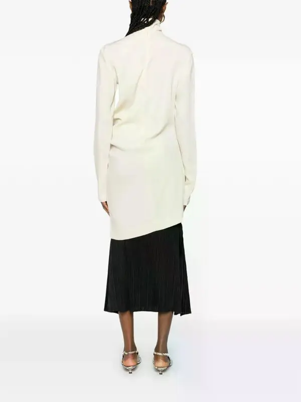 TOTEME High-neck Twist Blouse - Neutrals