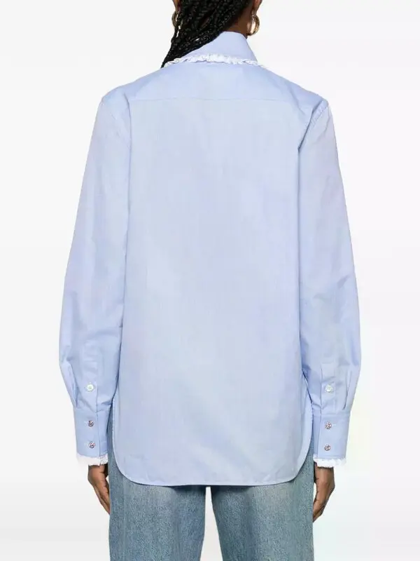 Valentino Garavani Ruffled Collar Cotton Shirt