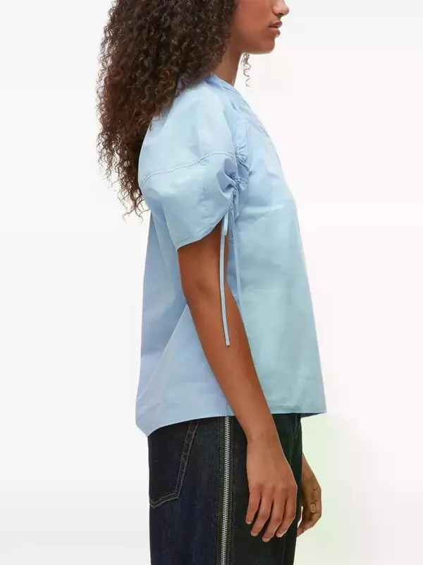 3.1 Phillip Lim Drawstring V-neck Top - Blue