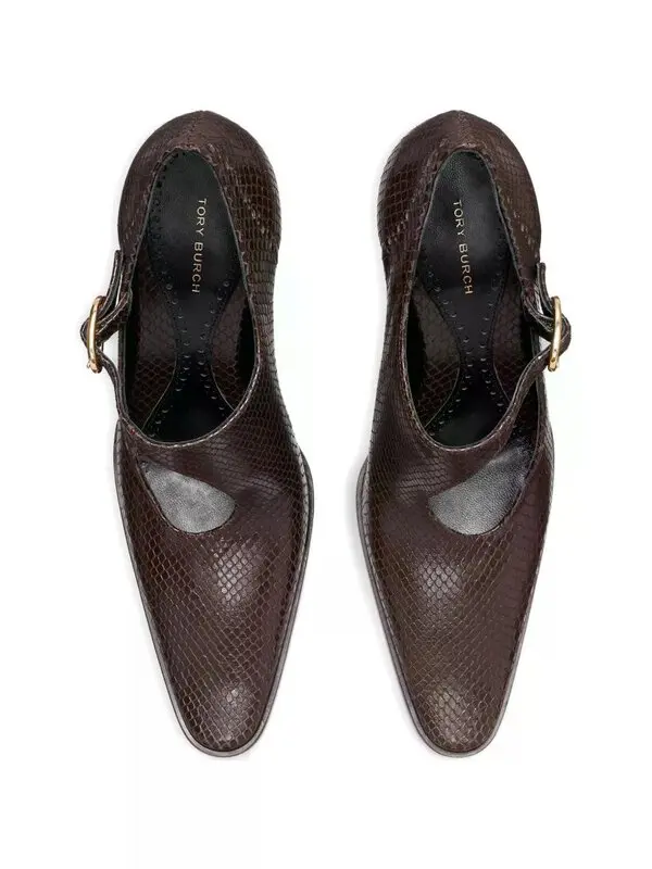 Tory Burch Twisted Heel Monk Strap Pumps