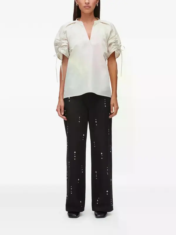 3.1 Phillip Lim V-neck Drawstring Top - Neutrals