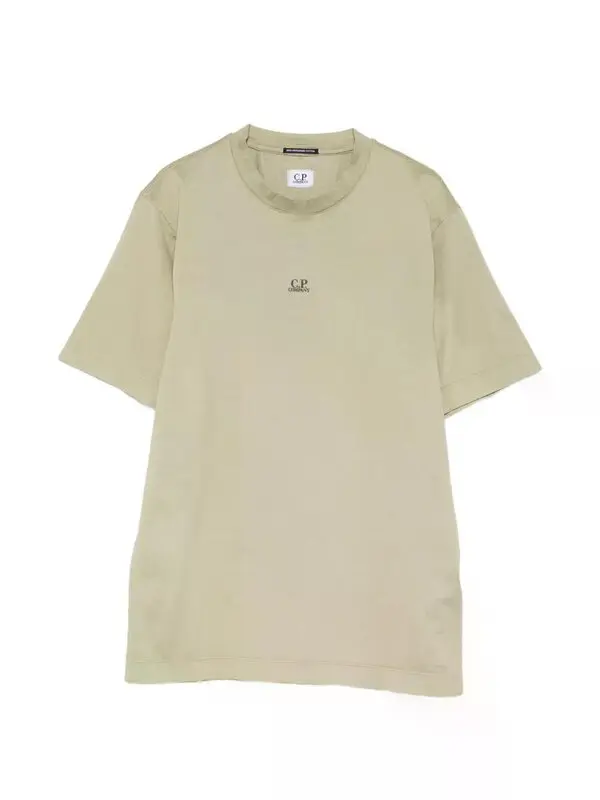 C.P. COMPANY Mercerized Jersey Short Sleeve T-shirt - Neutrals