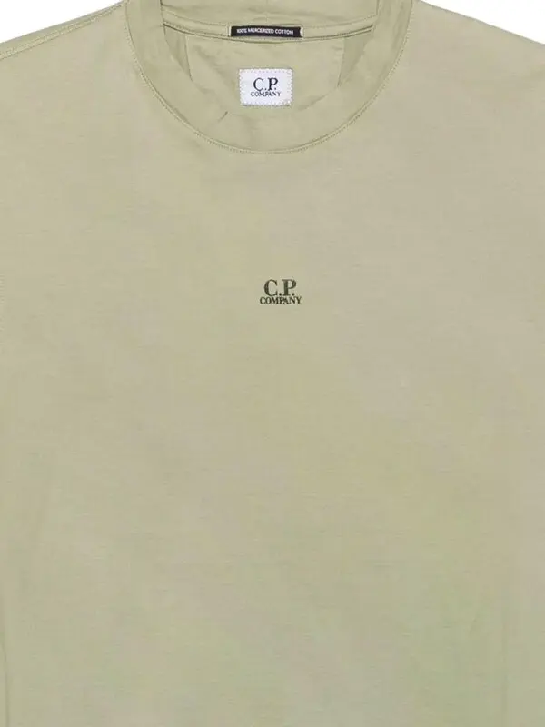 C.P. COMPANY Mercerized Jersey Short Sleeve T-shirt - Neutrals