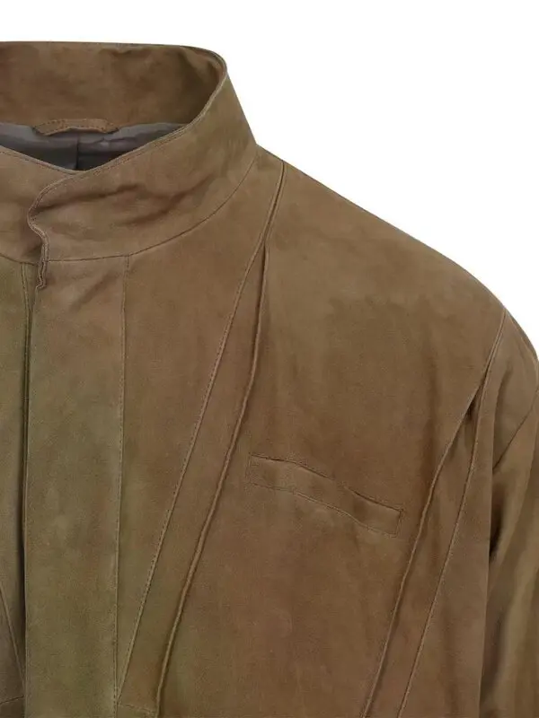 Giorgio Armani Leather Panelled Jacket
