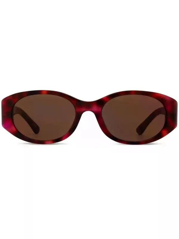Balenciaga Oval-frame Sunglasses - Red