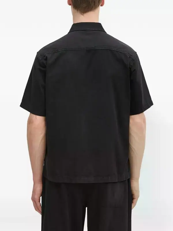 Aries Logo-embroidered Polo Shirt - Black