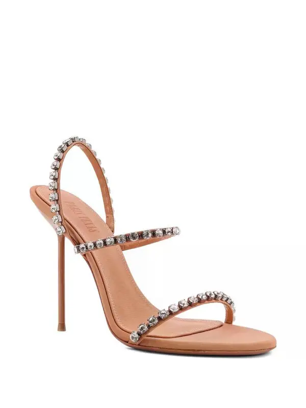 Paris Texas Crystal-embellished Stiletto Heel Sandals