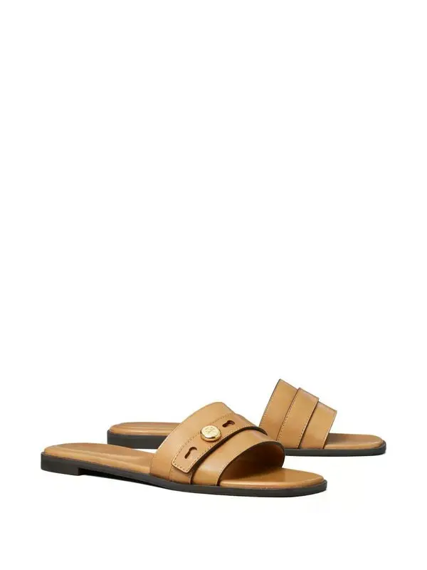 Tory Burch Romy Button Strap Slide - Neutrals