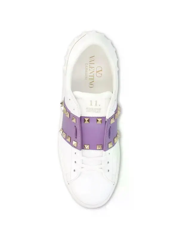 Valentino Garavani Rockstud Embellished Low-top Sneakers - White