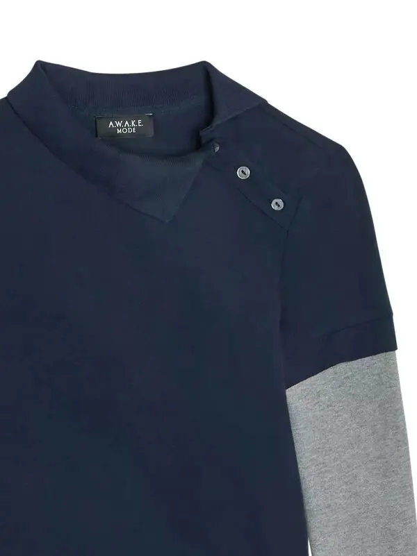 A.W.A.K.E. Mode Asymmetric Polo Shirt