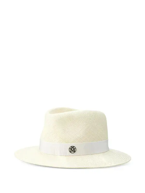 MAISON MICHEL André Ribbon Hat - Neutrals