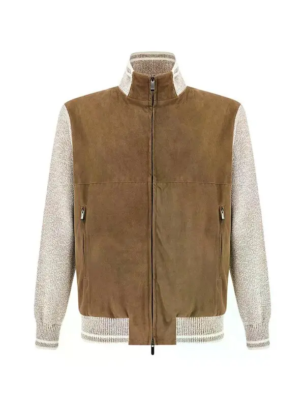 Paul & Shark Aqualeather-panel Bomber Jacket
