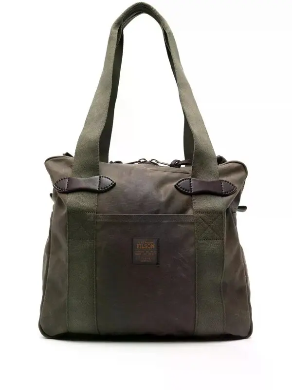 Filson Cloth Logo-patch Tote Bag - Green