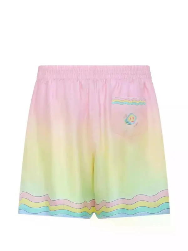 Casablanca Ombre Silk Shorts - Pink