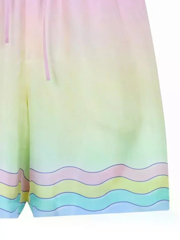 Casablanca Ombre Silk Shorts - Pink