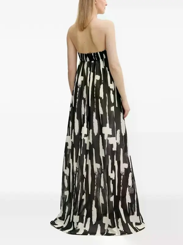 MMC STUDIO Abstract Print Sweetheart-neck Gown