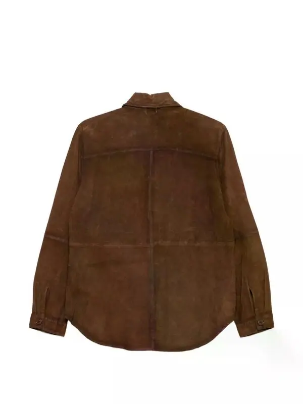 P.a.r.o.s.h Pointed Collar Shirt With Chest Pockets - Brown