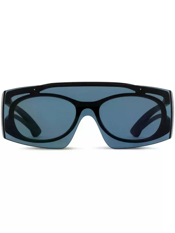 Alexander McQueen Logo-print Oversized Sunglasses - Black