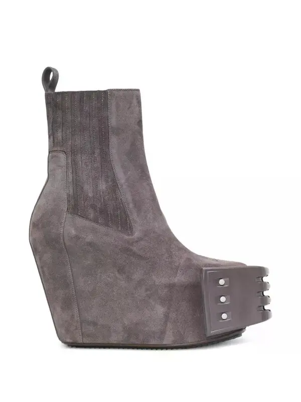 Rick Owens Beatle Grilled Wedged Boots