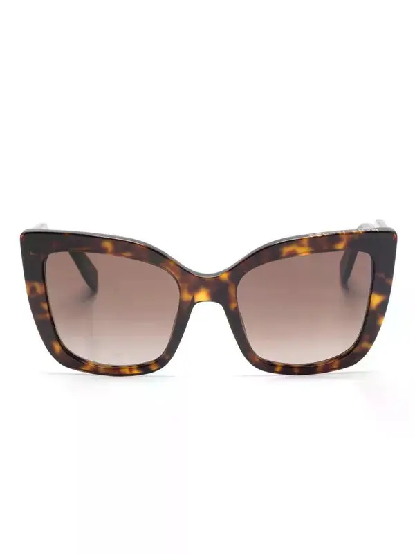 Marc Jacobs Logo-plaque Cat-eye Sunglasses - Brown