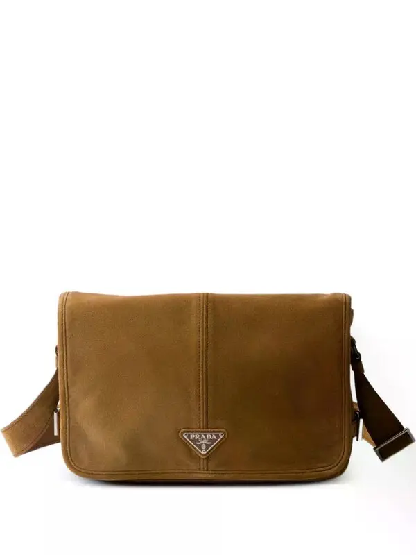 Prada Suede Shoulder Bag - Brown