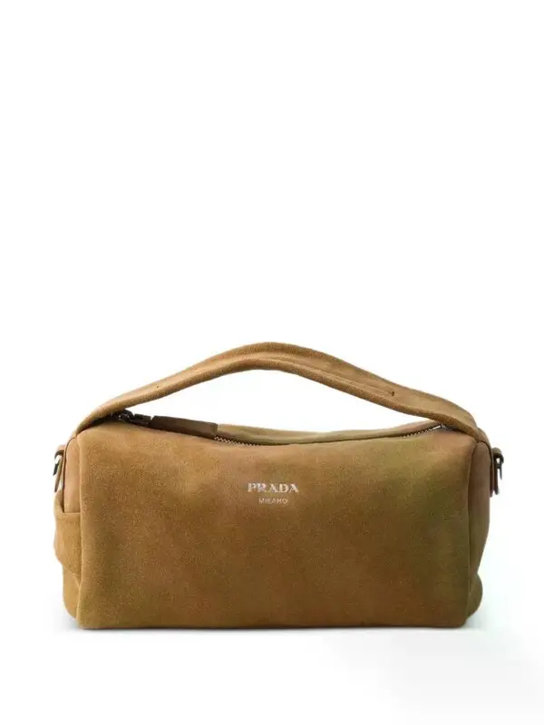 Prada Suede Shoulder Bag - Brown