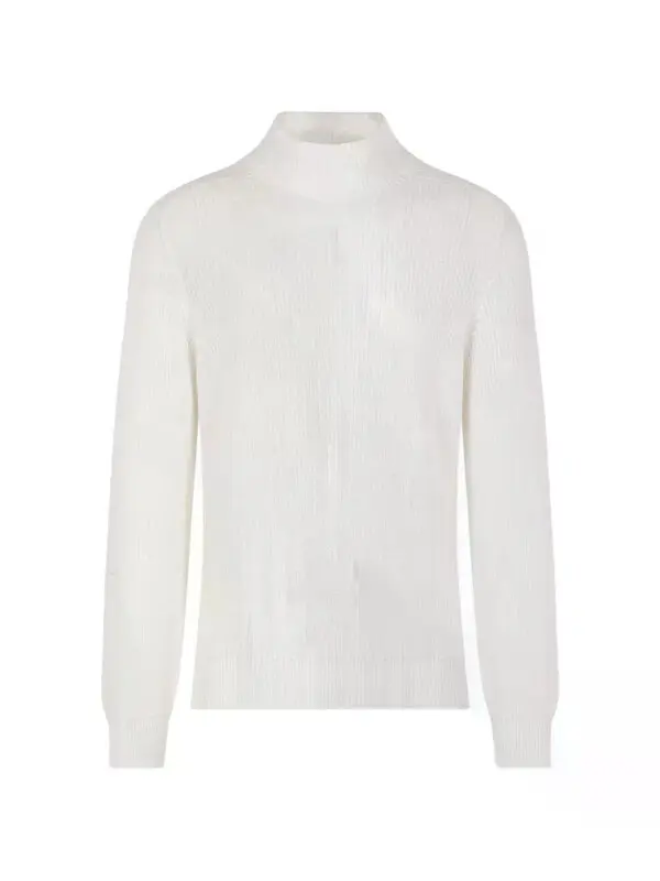 Brunello Cucinelli Rib Knit Mock Neck Sweater