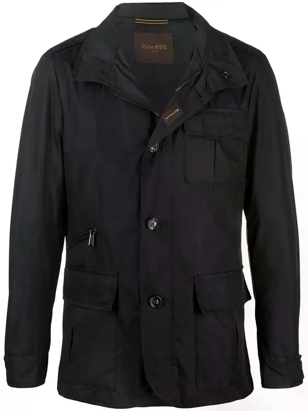 MOORER Shell Windbreaker - Blue