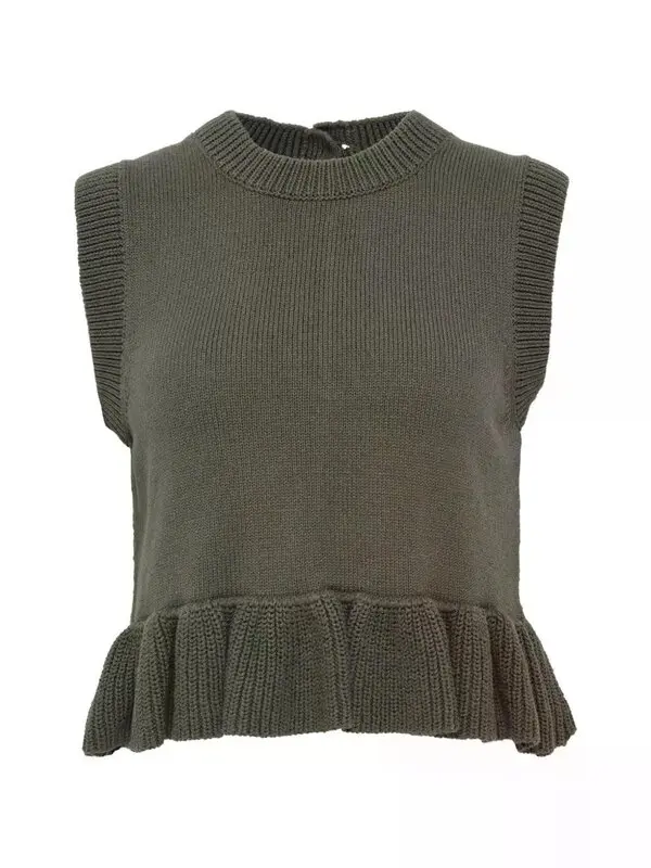 Cecilie Bahnsen Ruffled Knit Vest