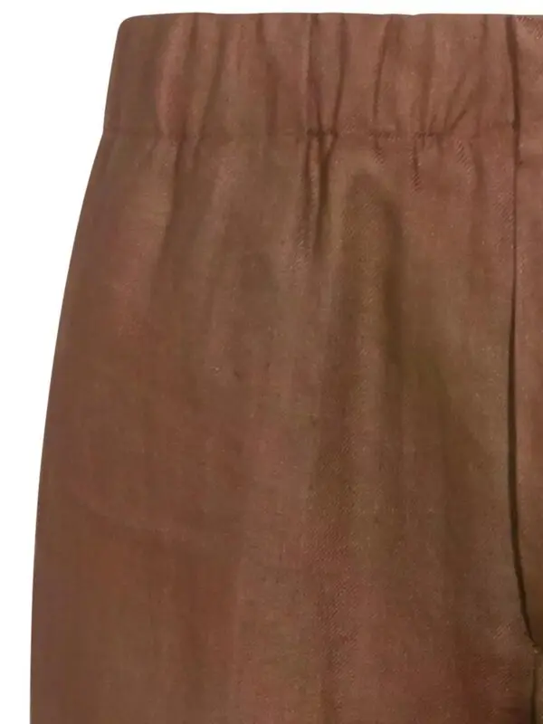 LARDINI Linen Trousers - Brown