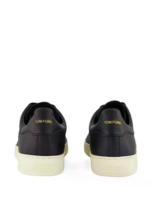 TOM FORD Perforated Leather Lace-up Sneakers - Black