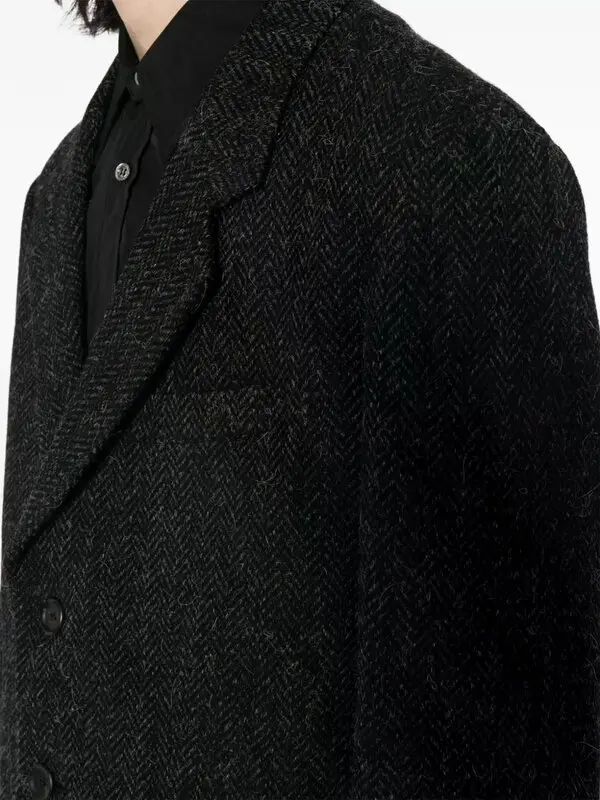 Yohji Yamamoto Notched-lapels Blazer - Black
