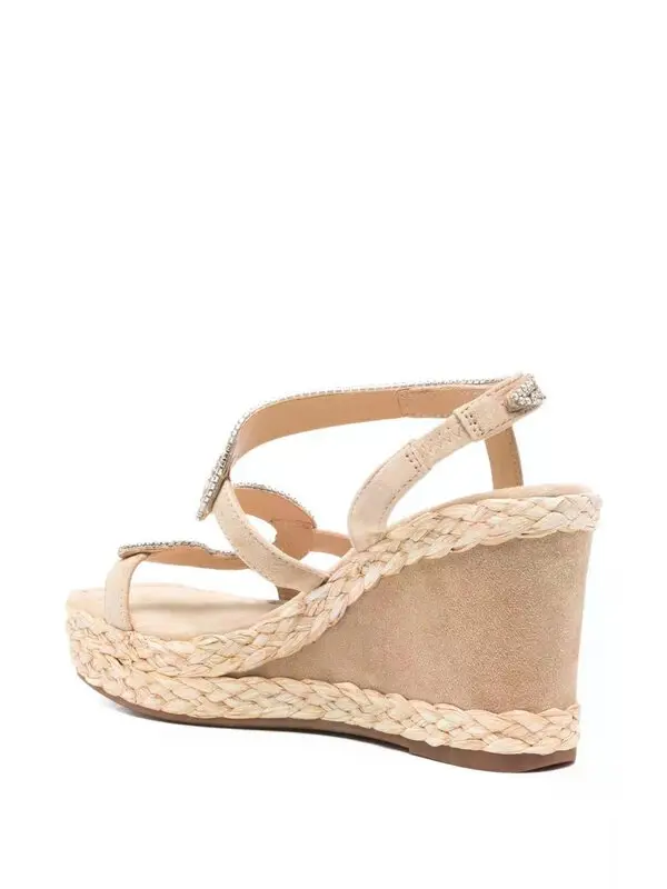 ALMA EN PENA Snake-embellished Wedge Espadrilles