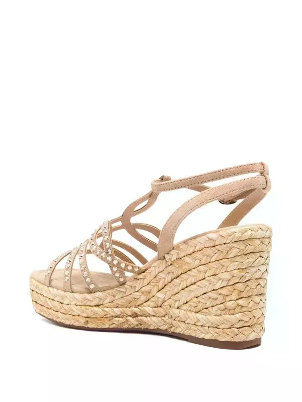 ALMA EN PENA Embellished Espadrille Wedges With Buckle Fastening