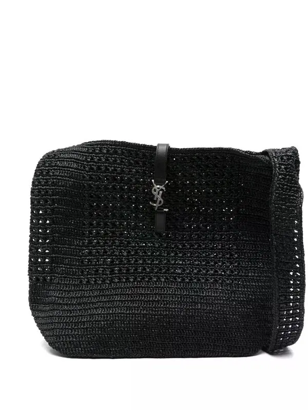Saint Laurent Medium Les 5 À 7 Raffia Shoulder Bag