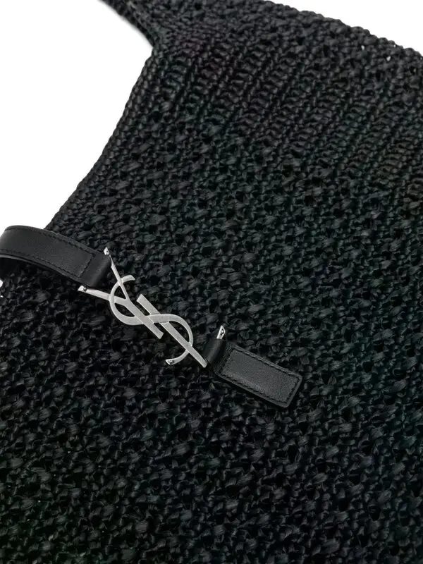 Saint Laurent Medium Les 5 À 7 Raffia Shoulder Bag