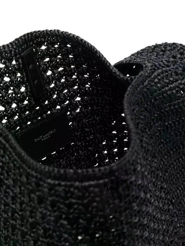 Saint Laurent Medium Les 5 À 7 Raffia Shoulder Bag