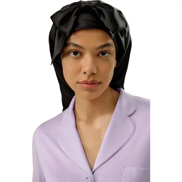 Lilysilk Silk Ribbon Braid Hair Cap - Black