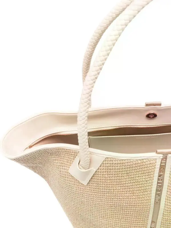 ALEXANDER SMITH Large Braided Lauren Tote Bag - Neutrals