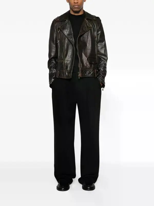 SALVATORE SANTORO Leather Biker Jacket