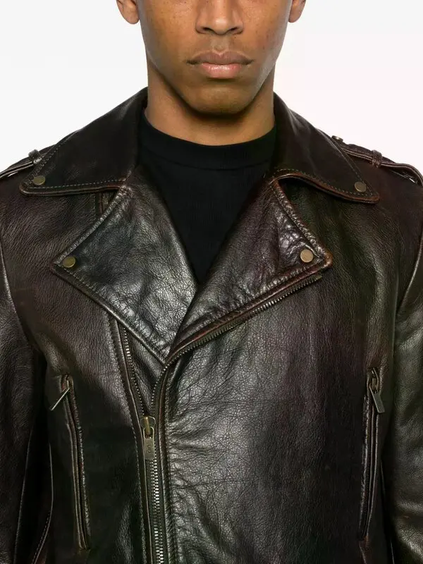 SALVATORE SANTORO Leather Biker Jacket
