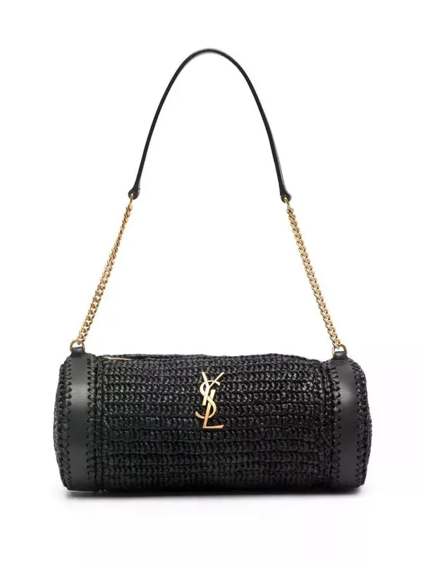 Saint Laurent Small Sade Raffia Shoulder Bag